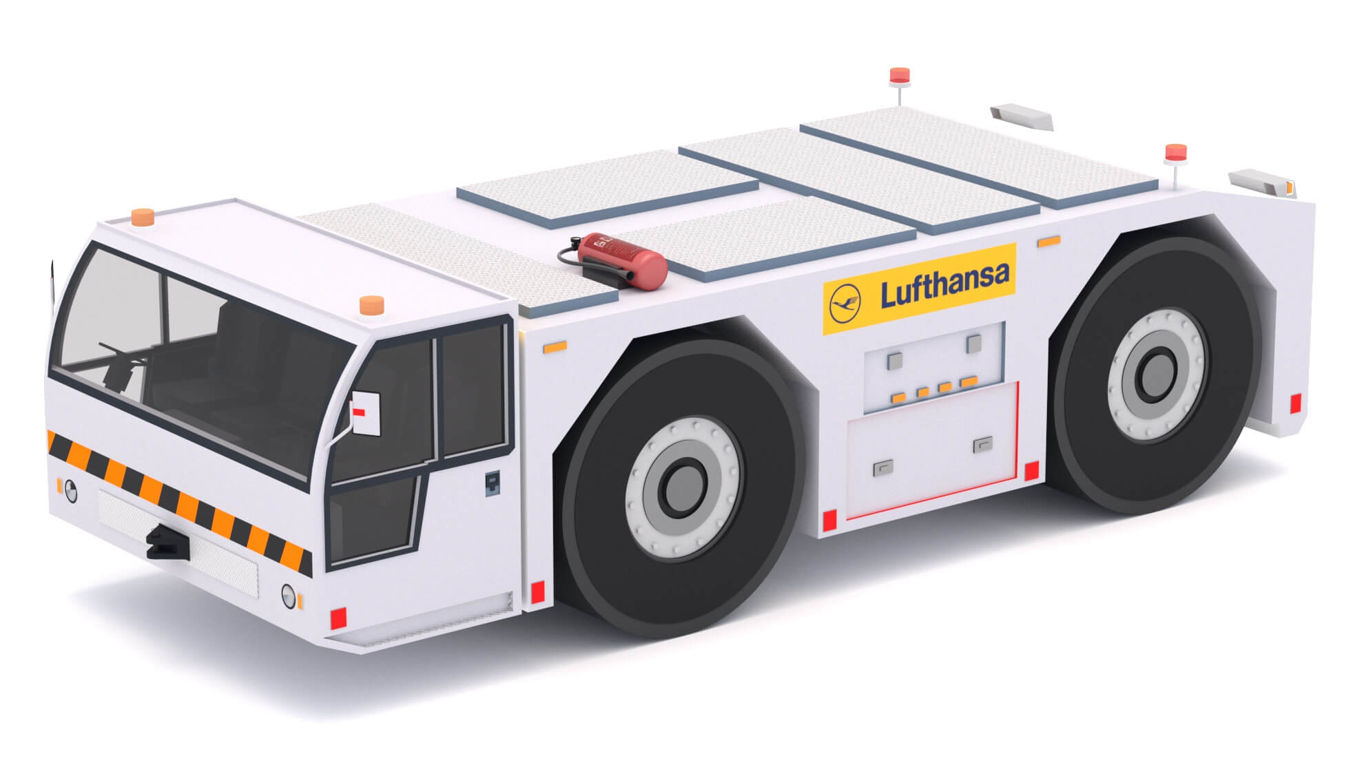 Lufthansa Towing Tractor - 3D Model by ALPHA3DST