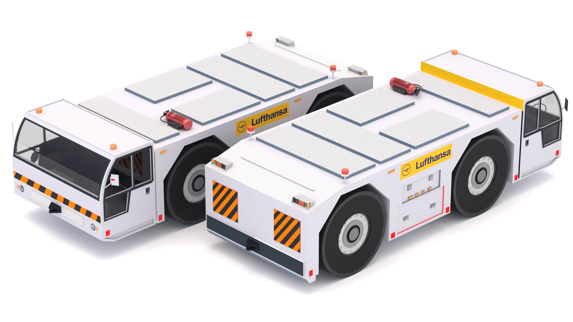 Lufthansa Towing Tractor - 3D Model by ALPHA3DST