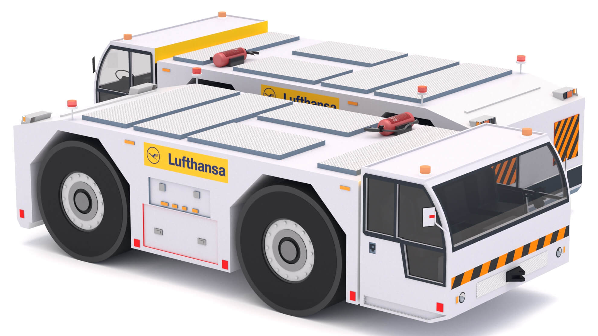 Lufthansa Towing Tractor - 3D Model by ALPHA3DST