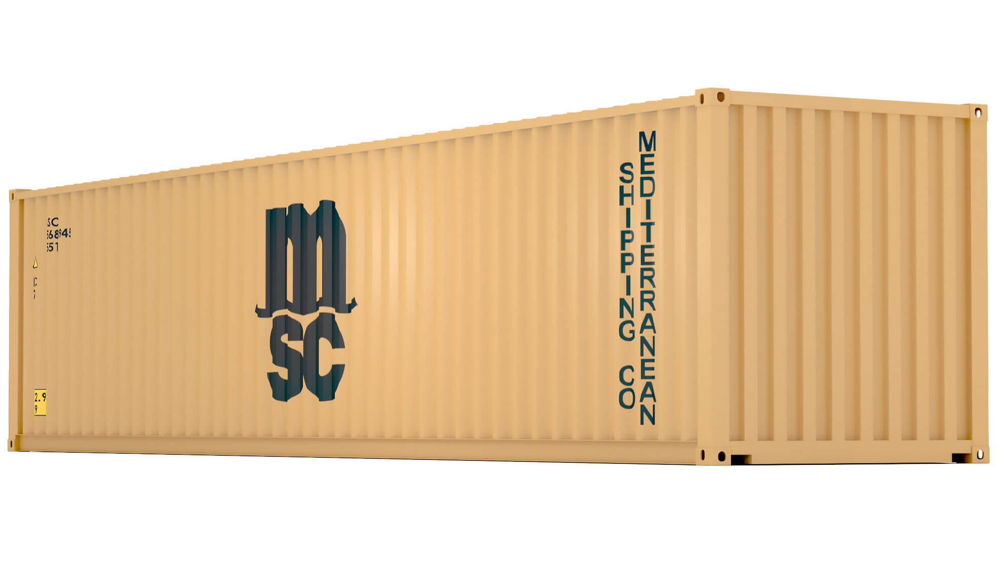 Mediterranean Shipping Company MSC Container - 3D Model by ALPHA3DST