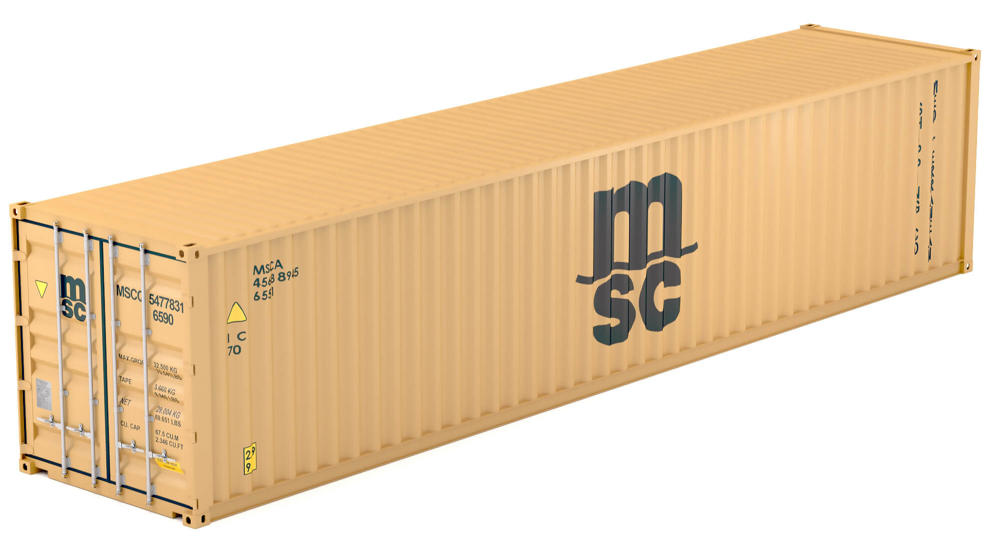 Mediterranean Shipping Company MSC Container - 3D Model by ALPHA3DST