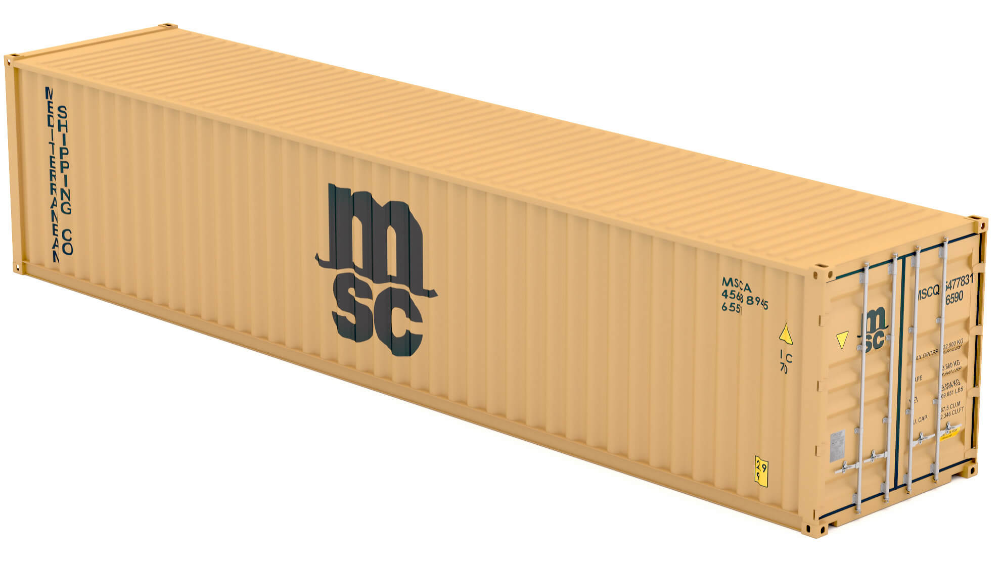 Mediterranean Shipping Company MSC Container - 3D Model by ALPHA3DST