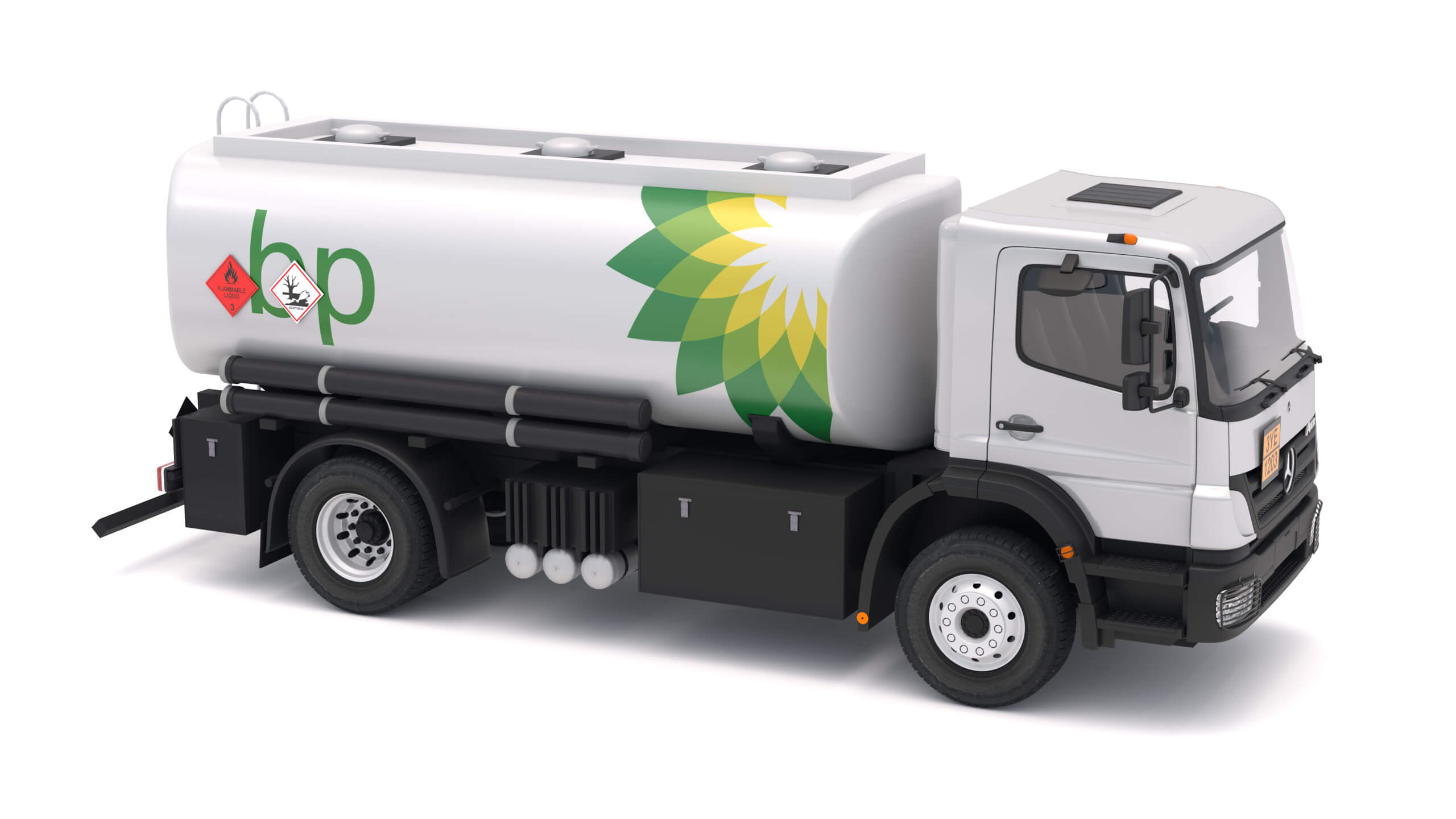 Mercedes-Benz Axor BP Truck Tanker 3D Model by ALPHA3DST