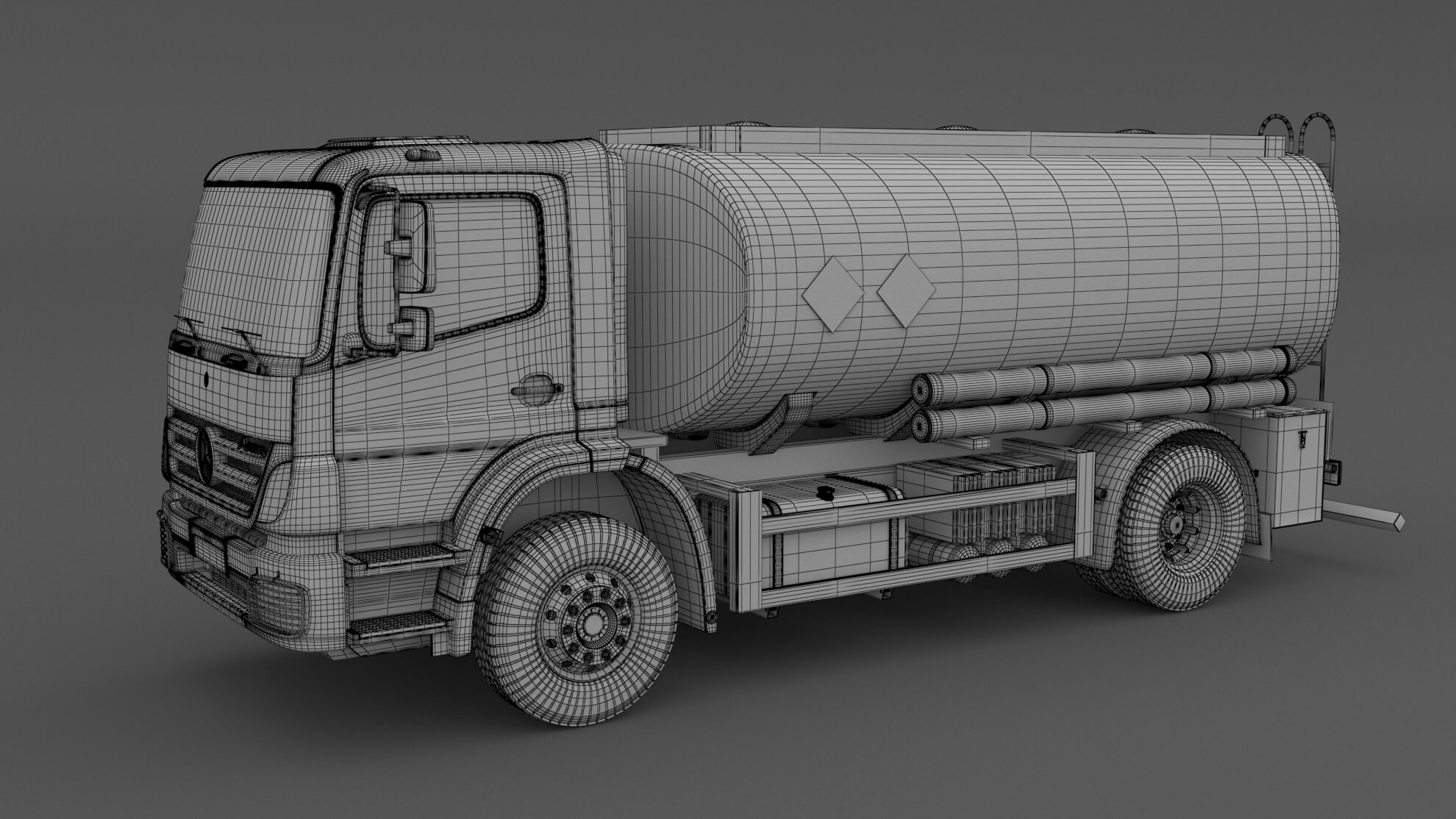 Mercedes-Benz Axor BP Truck Tanker 3D Model by ALPHA3DST