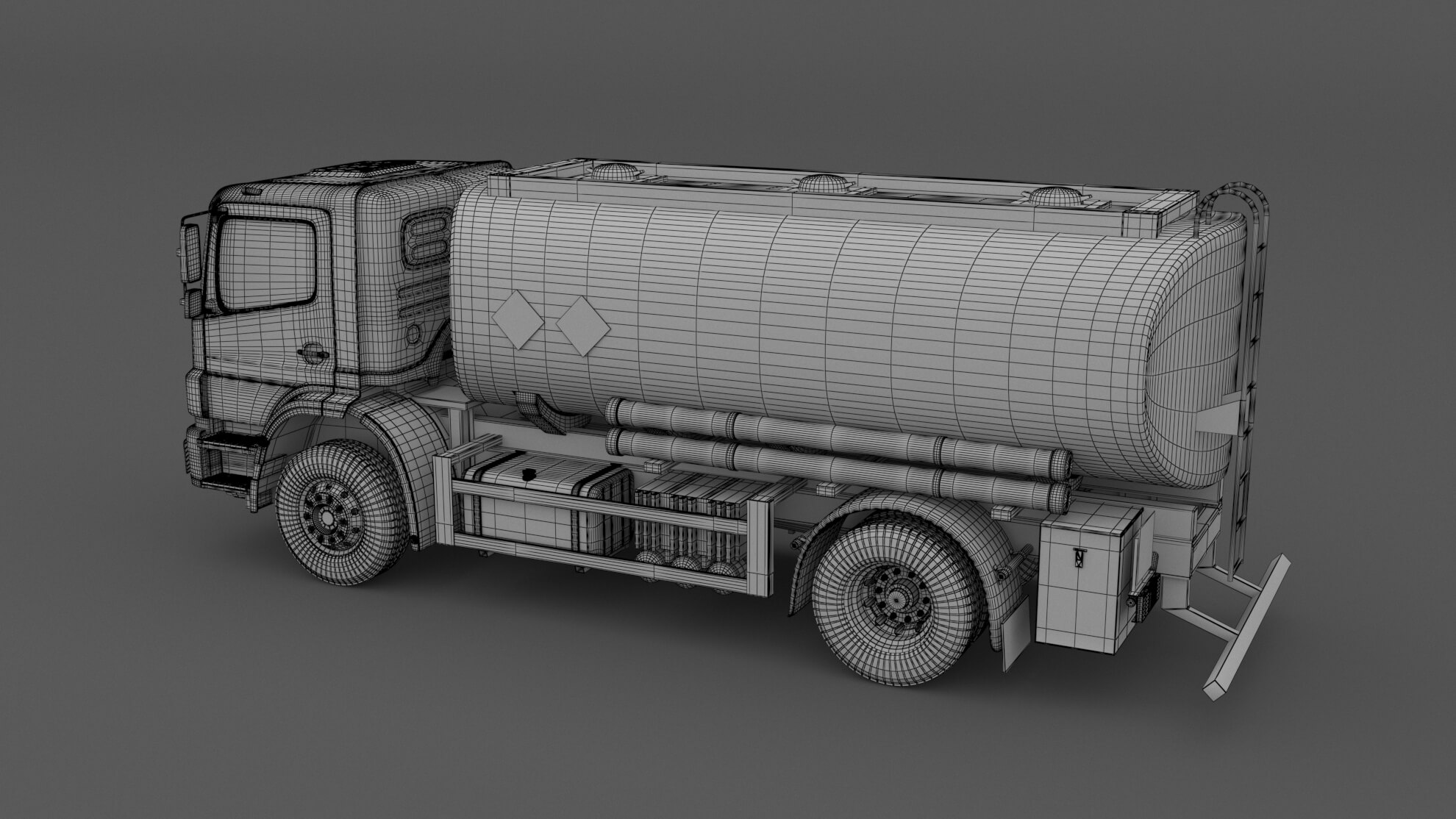 Mercedes-Benz Axor BP Truck Tanker 3D Model by ALPHA3DST