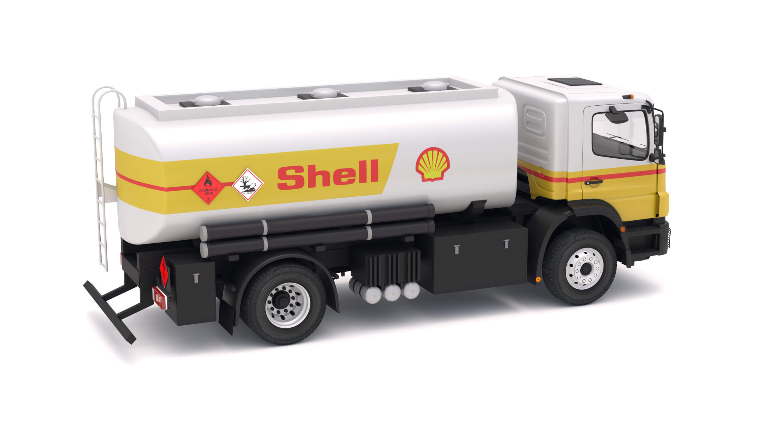 Mercedes-Benz Axor Shell Truck Tanker 3D Model by ALPHA3DST