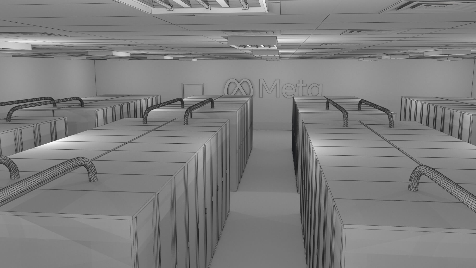 Meta Facebook Data Center - 3D Model by ALPHA3DST