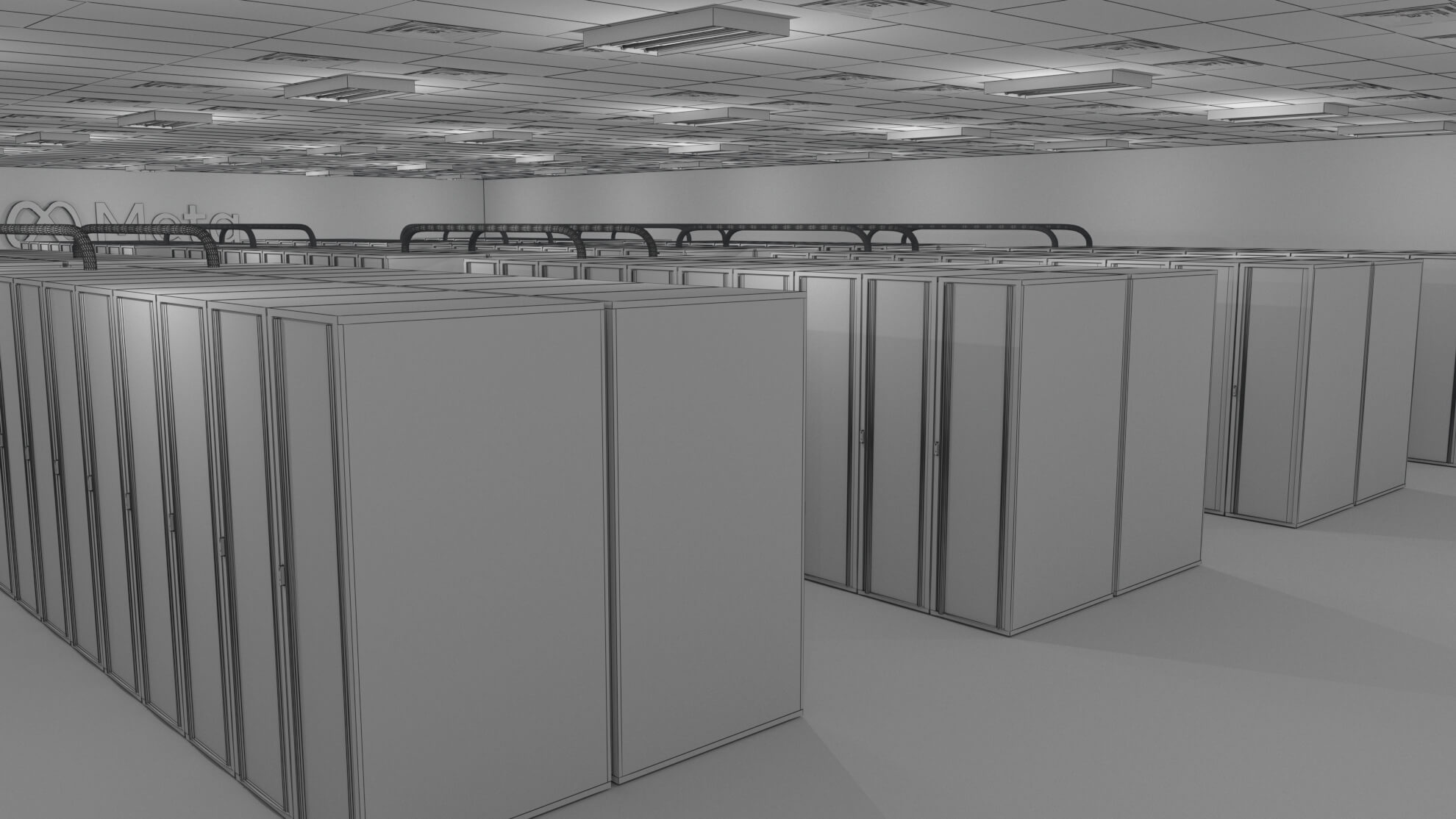Meta Facebook Data Center - 3D Model by ALPHA3DST