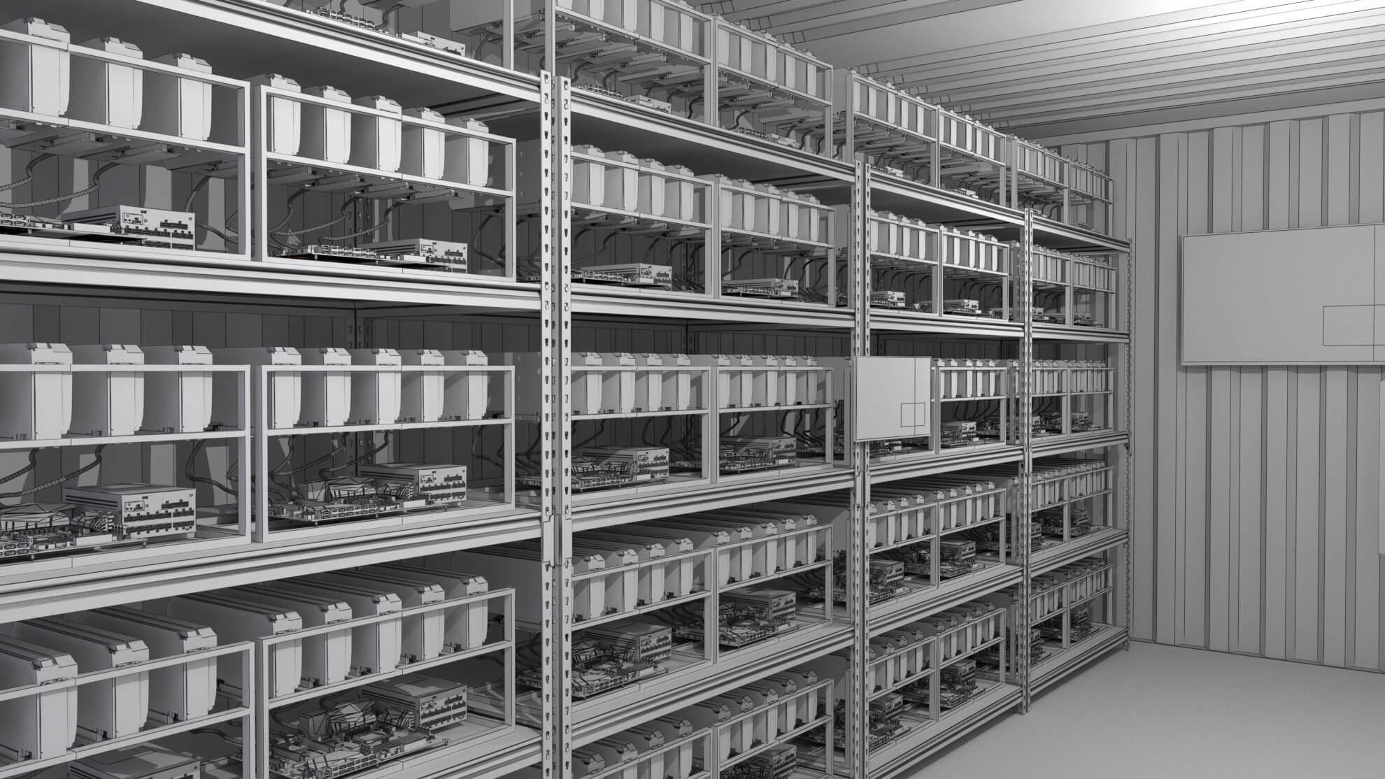 Mining Farm Container With Solar Panel - 3D Model by ALPHA3DST