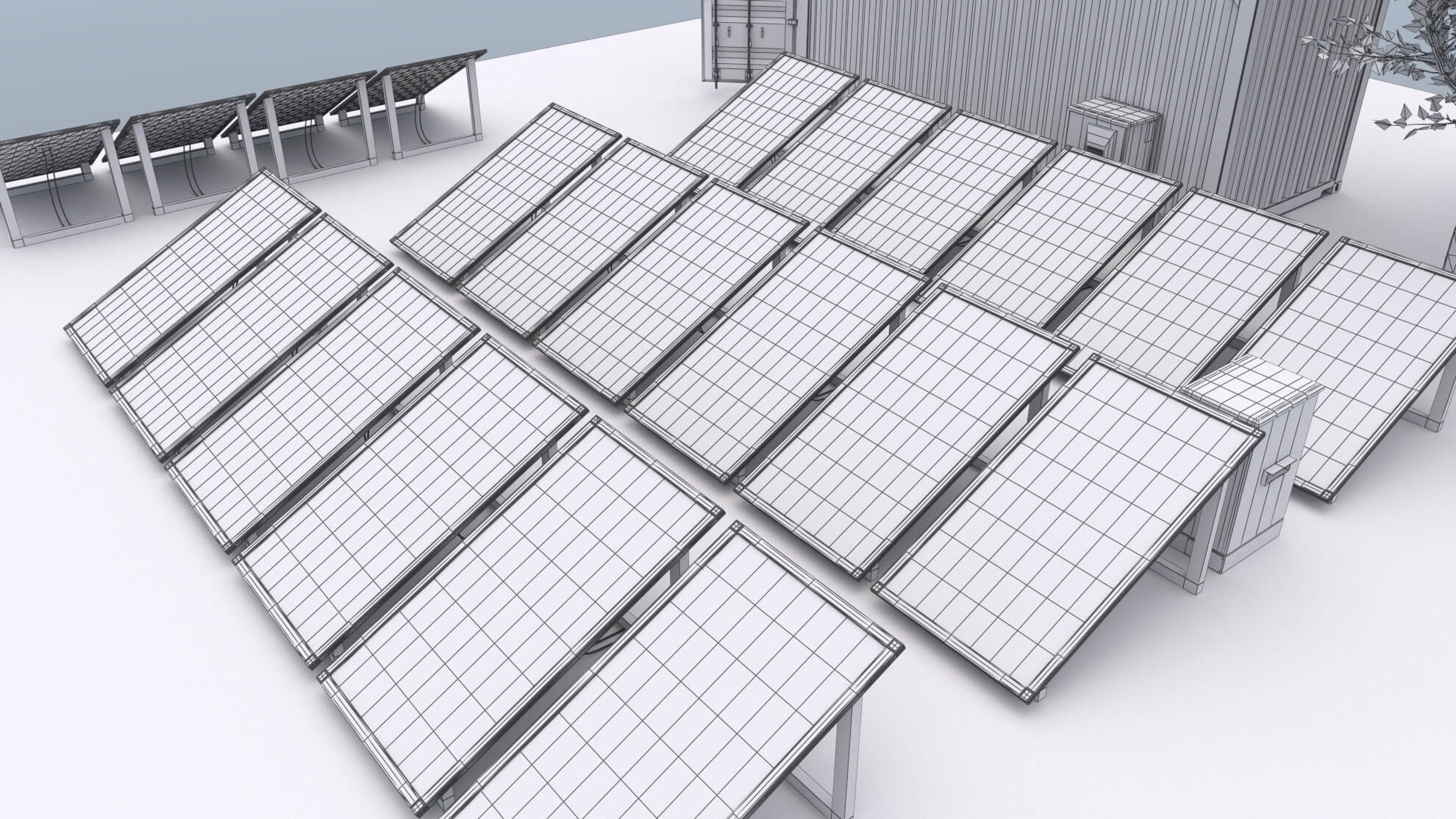 Mining Farm Container With Solar Panel - 3D Model by ALPHA3DST