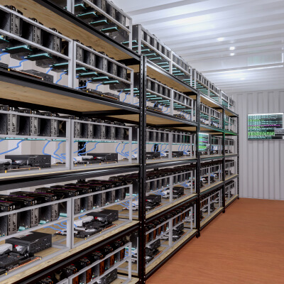 Mining Farm Container With Solar Panel - 3D Model by ALPHA3DST