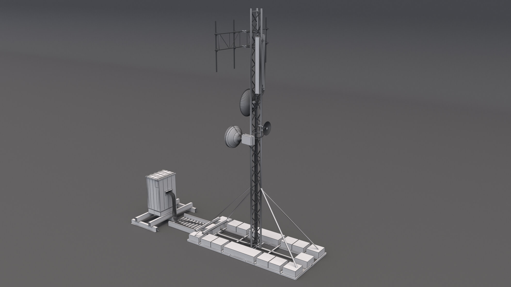 Network Antenna Tower - 3D Model by ALPHA3DST