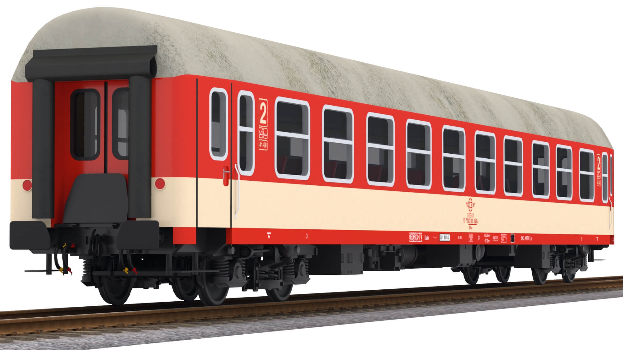 Ose Veb Uic-Y Passenger Train Car 3D Model by ALPHA3DST