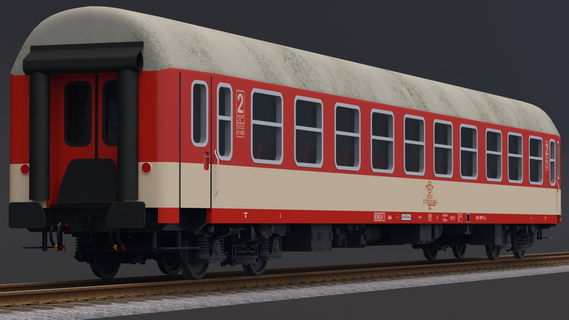 Ose Veb Uic-Y Passenger Train Car 3D Model by ALPHA3DST