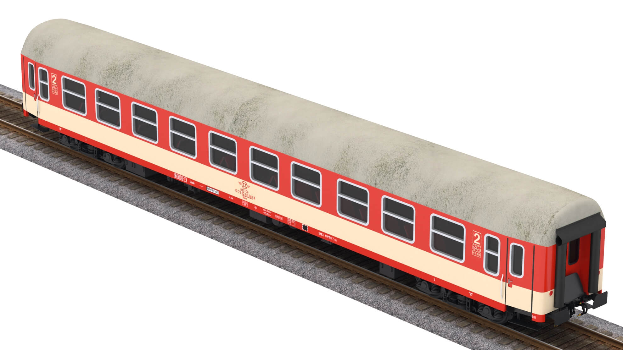 Ose Veb Uic-Y Passenger Train Car 3D Model by ALPHA3DST