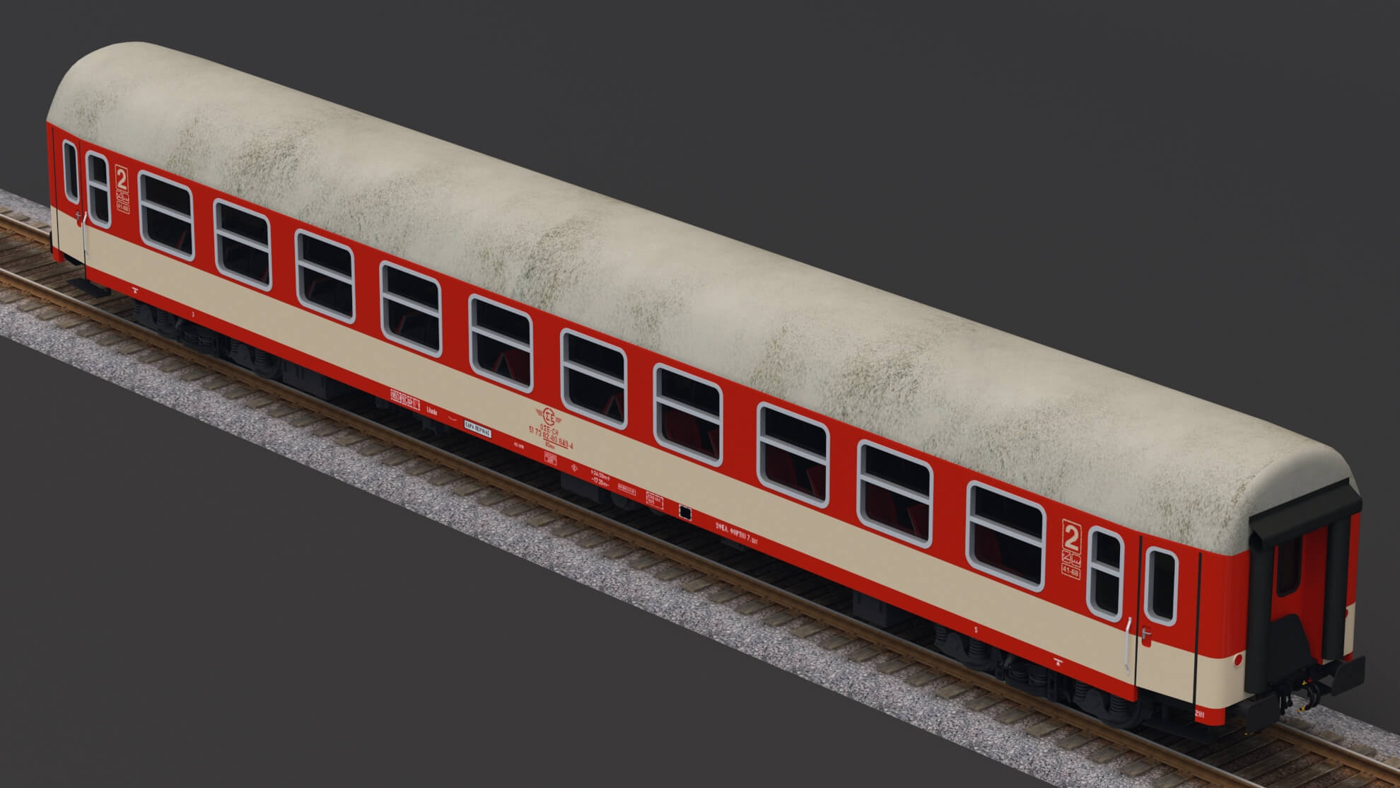 Ose Veb Uic-Y Passenger Train Car 3D Model by ALPHA3DST