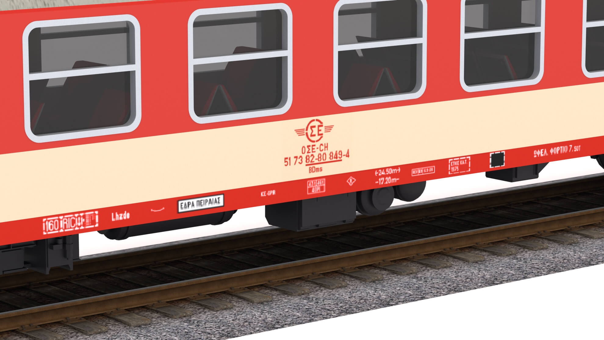 Ose Veb Uic-Y Passenger Train Car 3D Model by ALPHA3DST