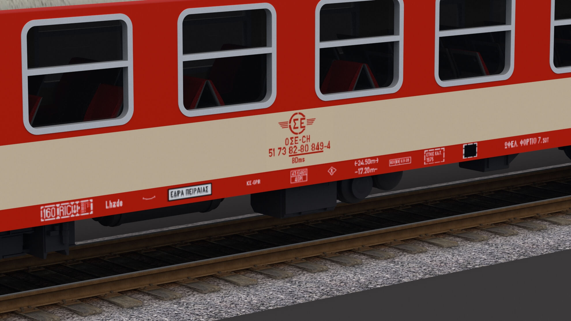 Ose Veb Uic-Y Passenger Train Car 3D Model by ALPHA3DST