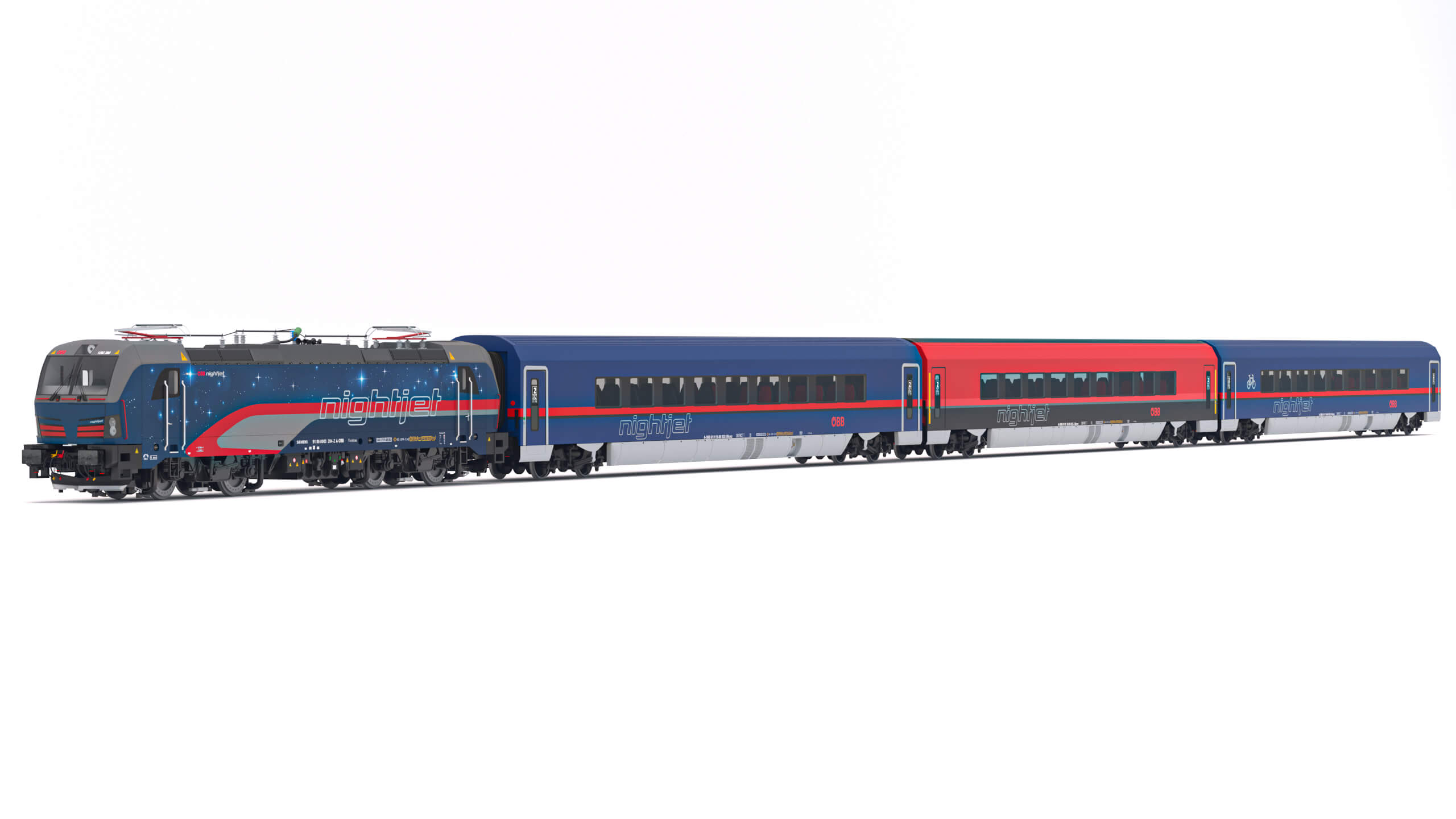Passenger Train Obb Nightjet Collection 1 - 3D Model by ALPHA3DST