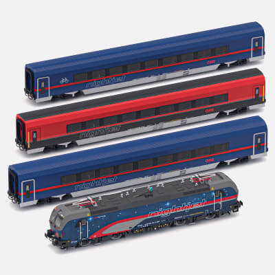 Passenger Train Obb Nightjet Collection 1 - 3D Model by ALPHA3DST
