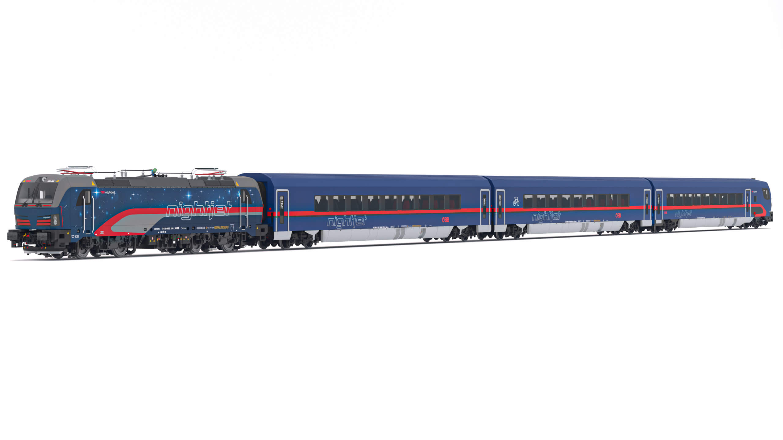Passenger Train Obb Nightjet Collection 2 - 3D Model by ALPHA3DST