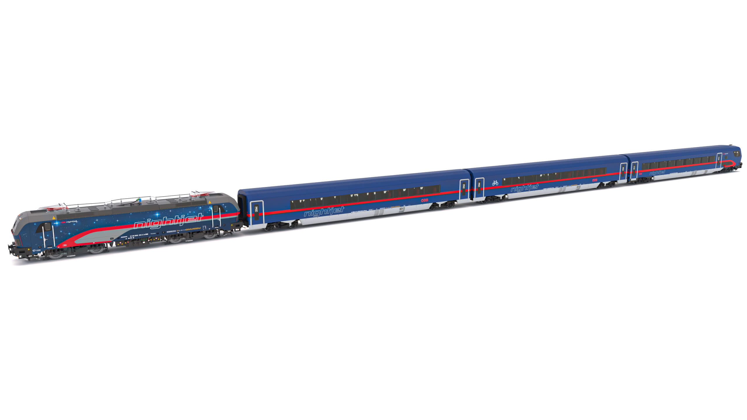 Passenger Train Obb Nightjet Collection 2 - 3D Model by ALPHA3DST