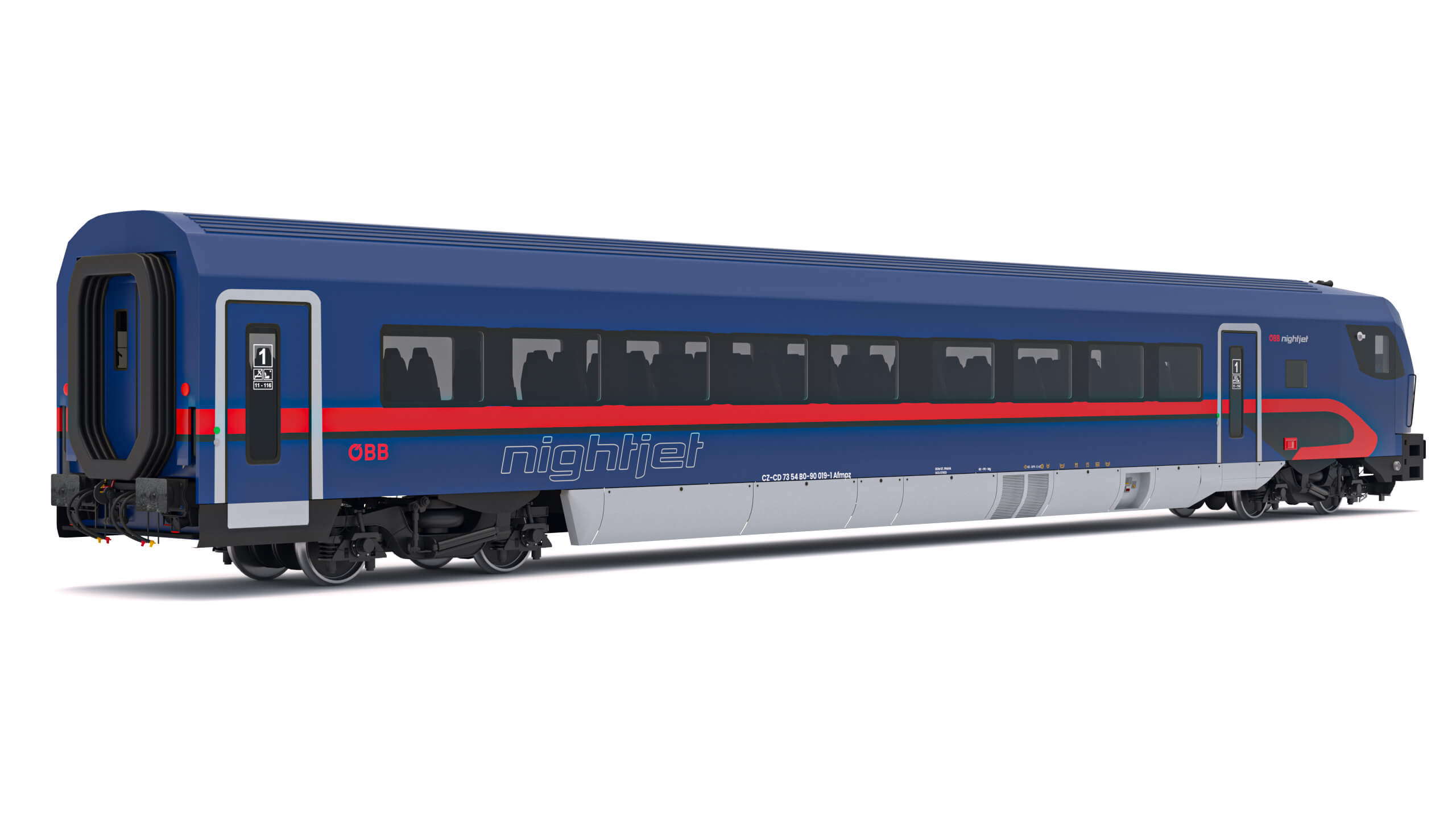 Passenger Train Obb Nightjet Collection 2 - 3D Model by ALPHA3DST