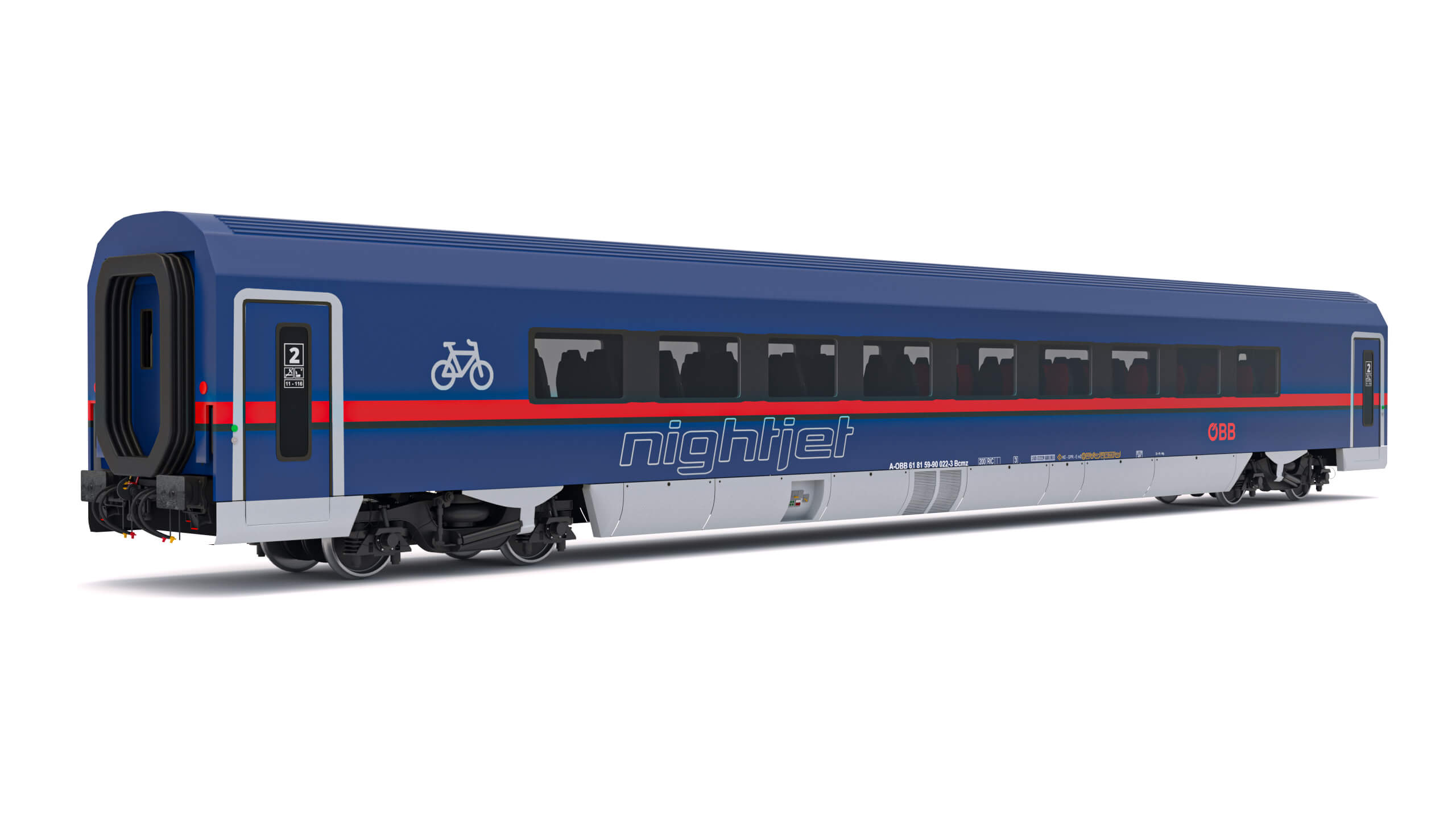 Passenger Train Obb Nightjet Collection 2 - 3D Model by ALPHA3DST