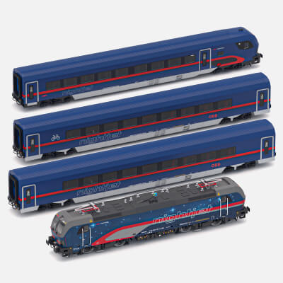 Passenger Train Obb Nightjet Collection 2 - 3D Model by ALPHA3DST
