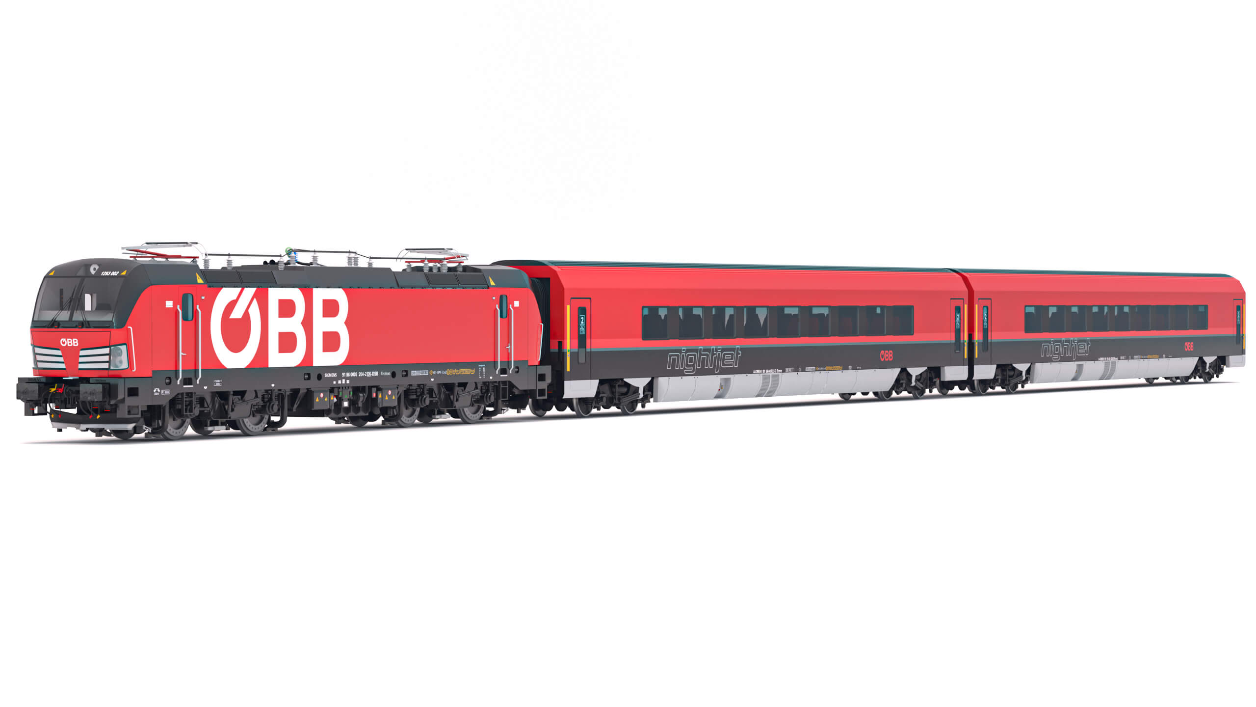 Passenger Train Obb Nightjet Collection 3 - 3D Model by ALPHA3DST