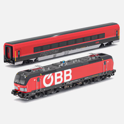 Passenger Train Obb Nightjet Collection 3 - 3D Model by ALPHA3DST