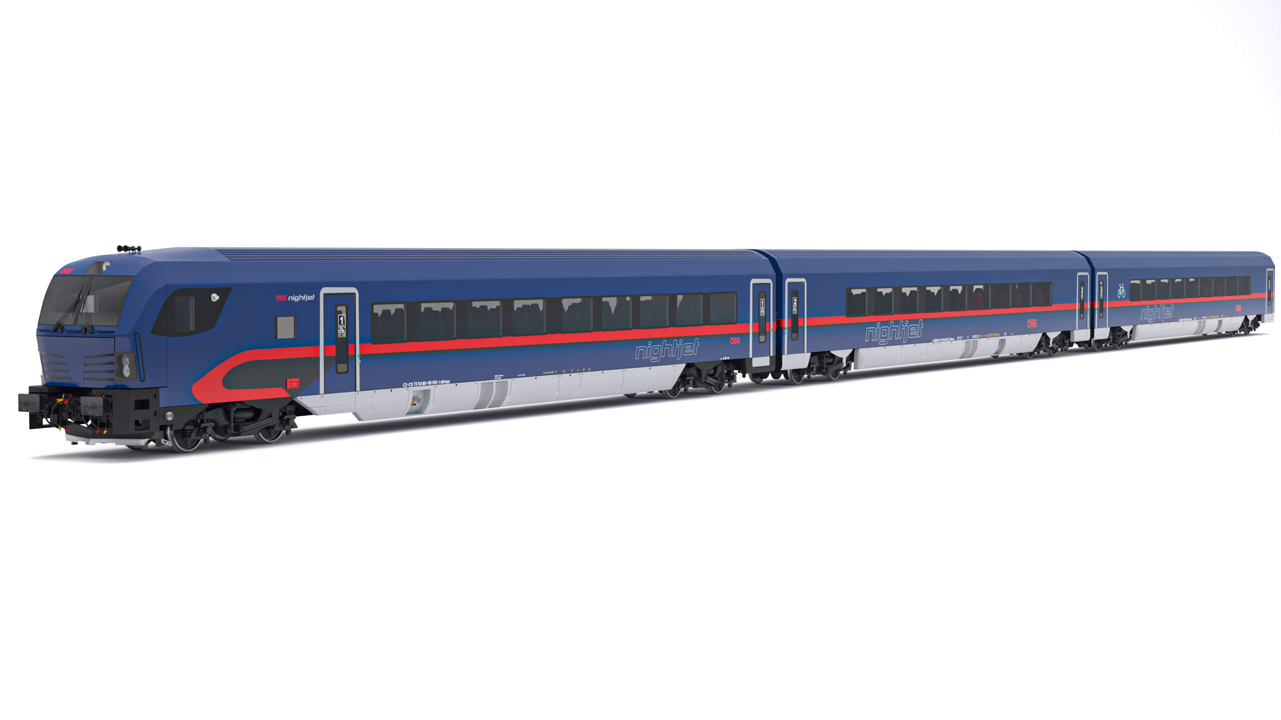 Passenger Train Obb Nightjet Collection 4 - 3D Model by ALPHA3DST