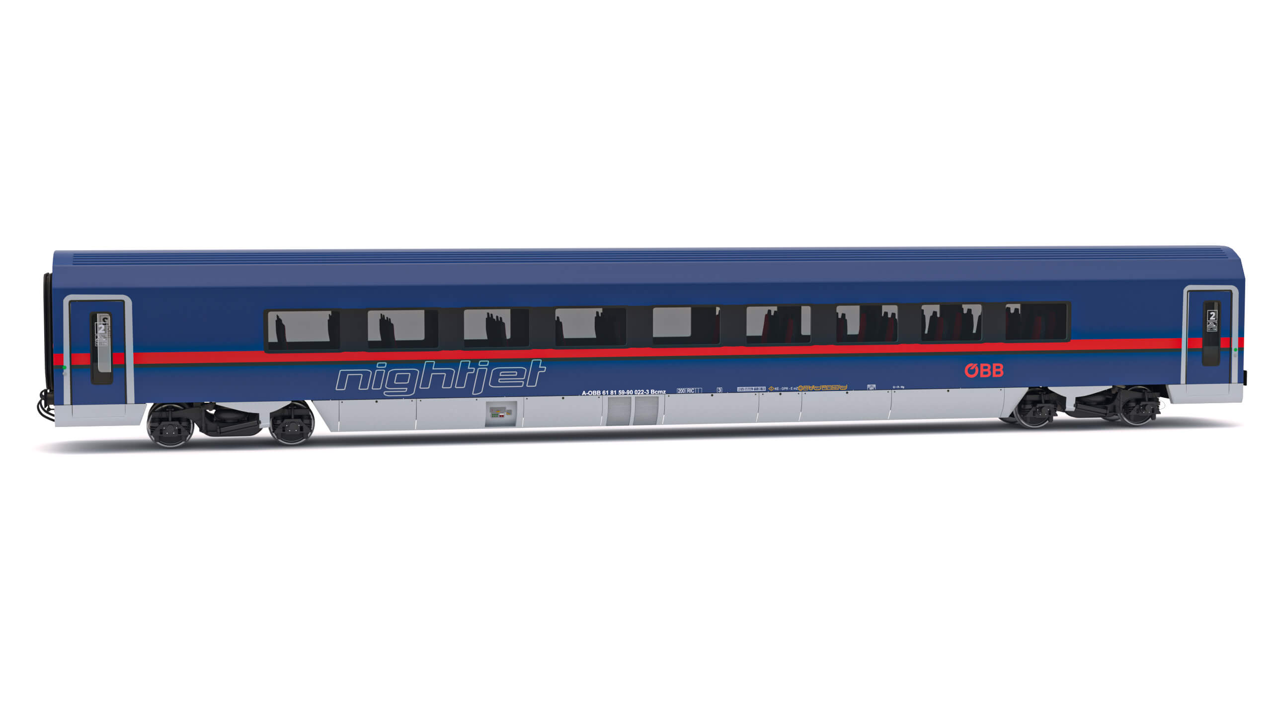 Passenger Train Obb Nightjet Collection 4 - 3D Model by ALPHA3DST