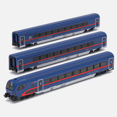 Passenger Train Obb Nightjet Collection 4 - 3D Model by ALPHA3DST