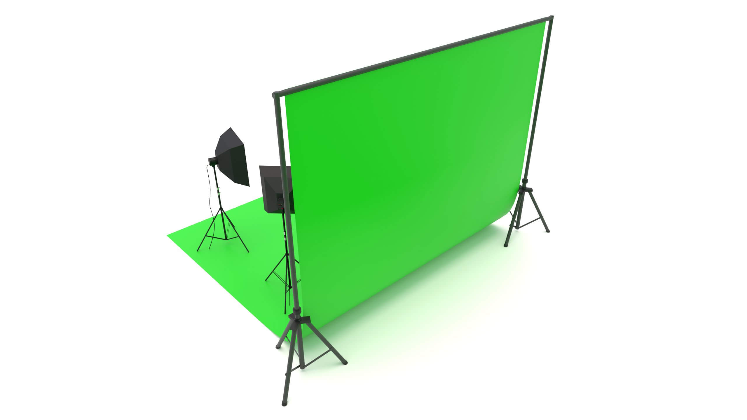 Photo Studio Softbox With Green Screen - 3D Model by ALPHA3DST