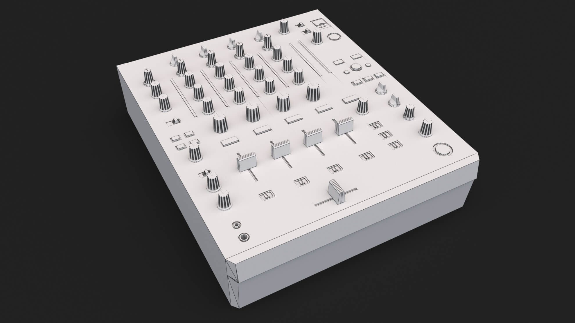 Pioneer DJ Set 3 Djm0750 MK2 and Cdj 3000 Nexus - 3D Model by ALPHA3DST