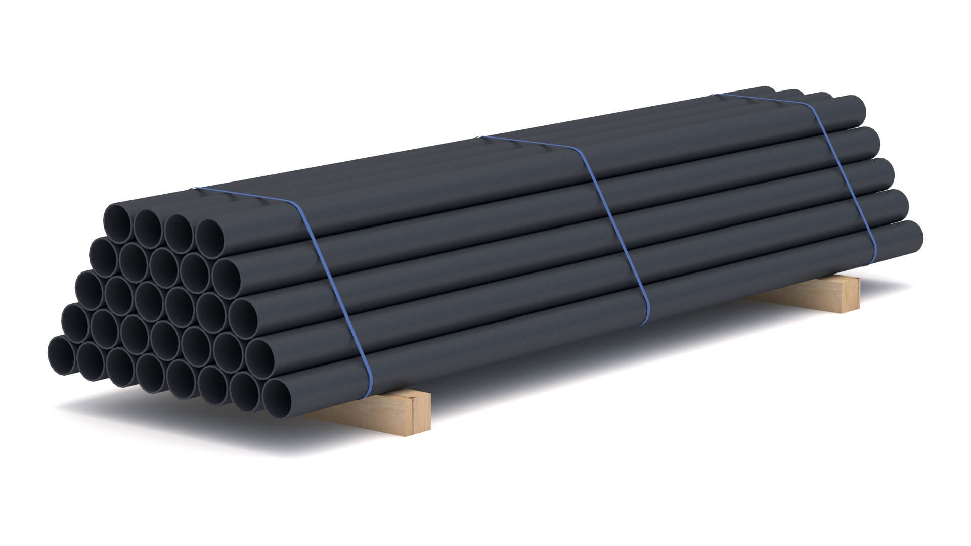 PVC Pipe With Pallet - 3D Model by ALPHA3DST