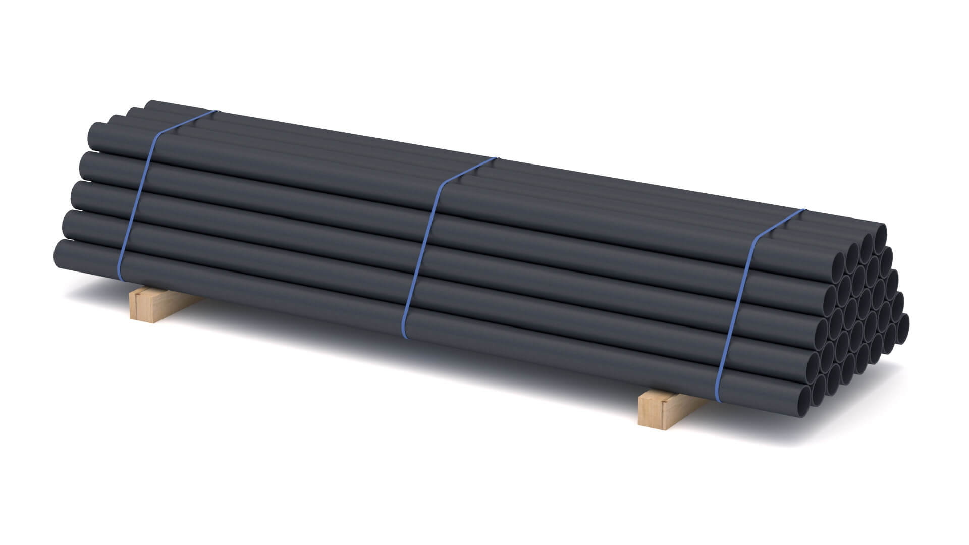 PVC Pipe With Pallet - 3D Model by ALPHA3DST