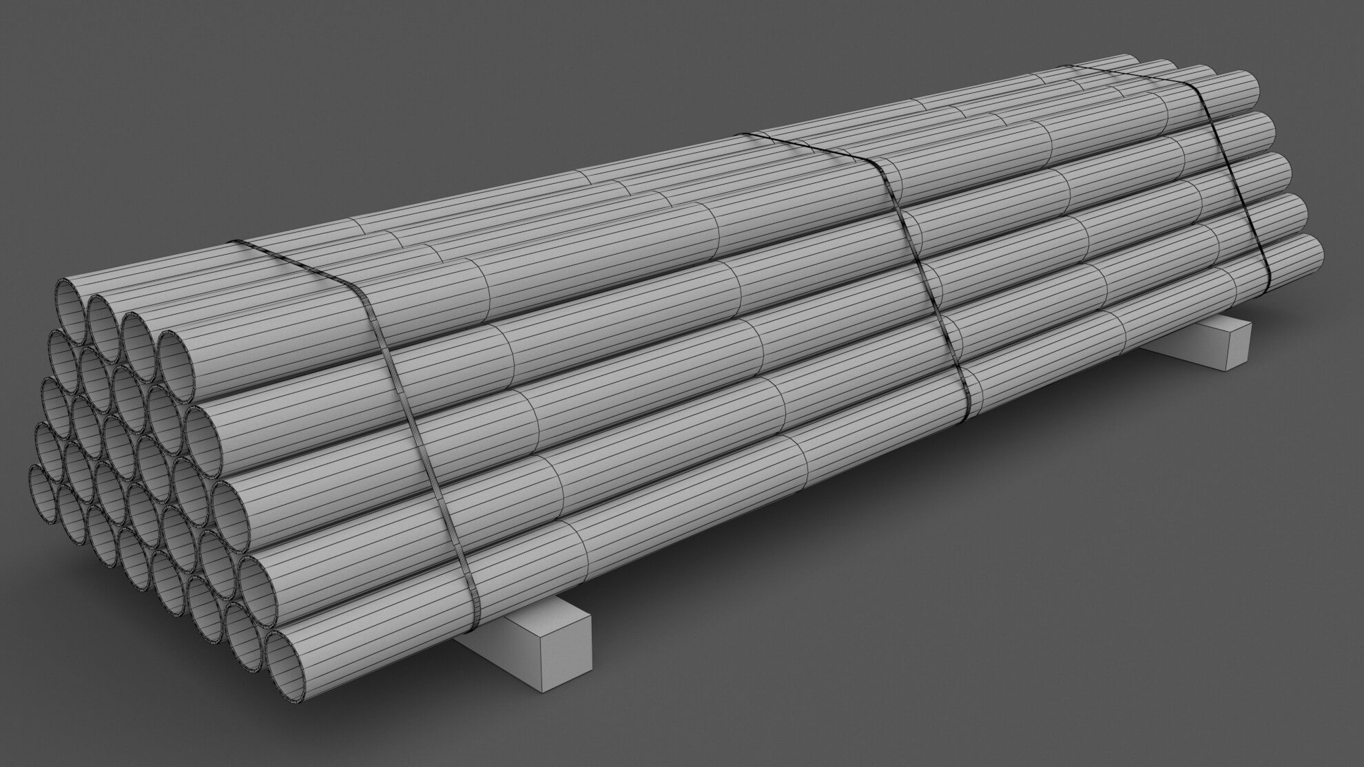 PVC Pipe With Pallet - 3D Model by ALPHA3DST