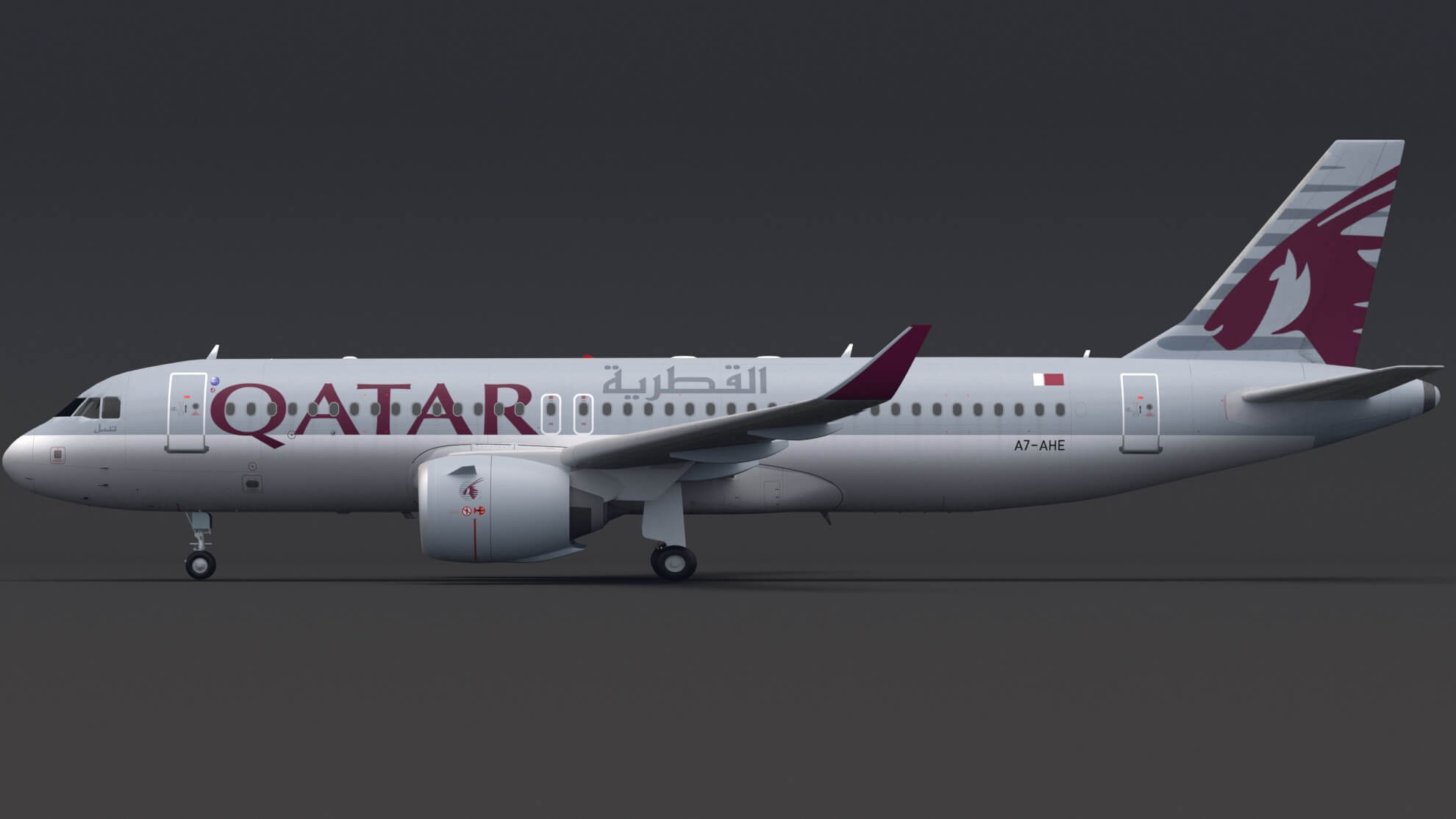 Qatar Airways A320 Airbus Neo - 3D Model by ALPHA3DST