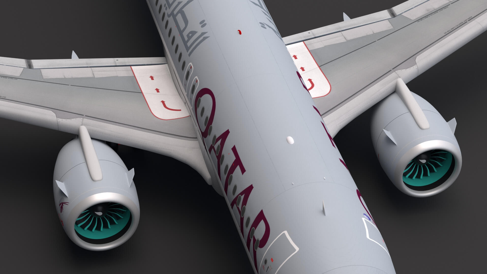 Qatar Airways A320 Airbus Neo - 3D Model by ALPHA3DST