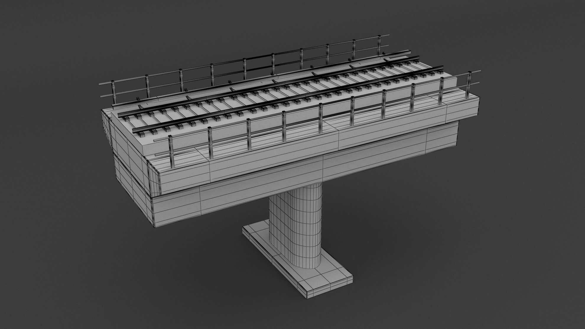 Railway Bridge - 3D Model by ALPHA3DST