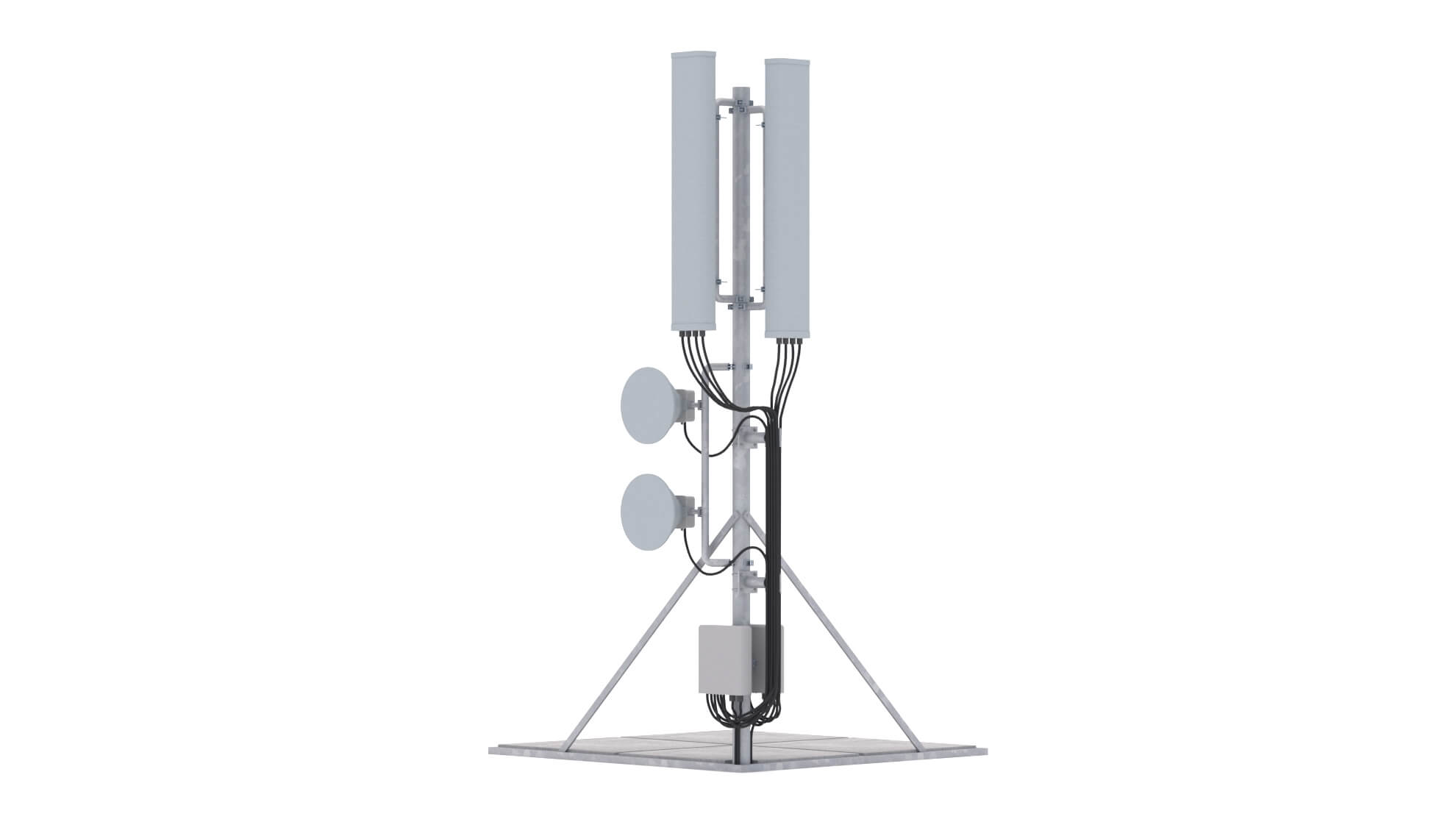 Rooftop Cell Phone Tower 1 - 3D Model by ALPHA3DST