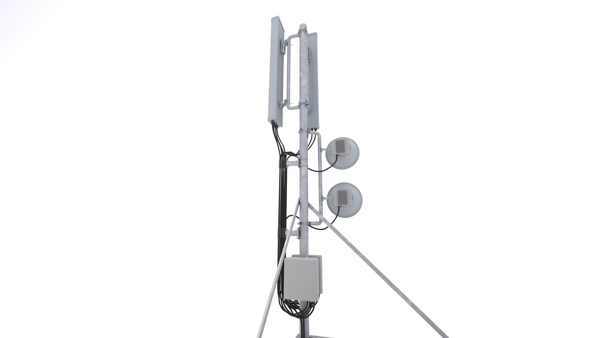 Rooftop Cell Phone Tower 1 - 3D Model by ALPHA3DST
