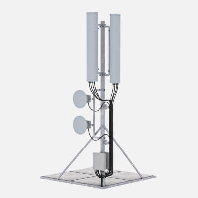 Rooftop Cell Phone Tower 1 - 3D Model by ALPHA3DST