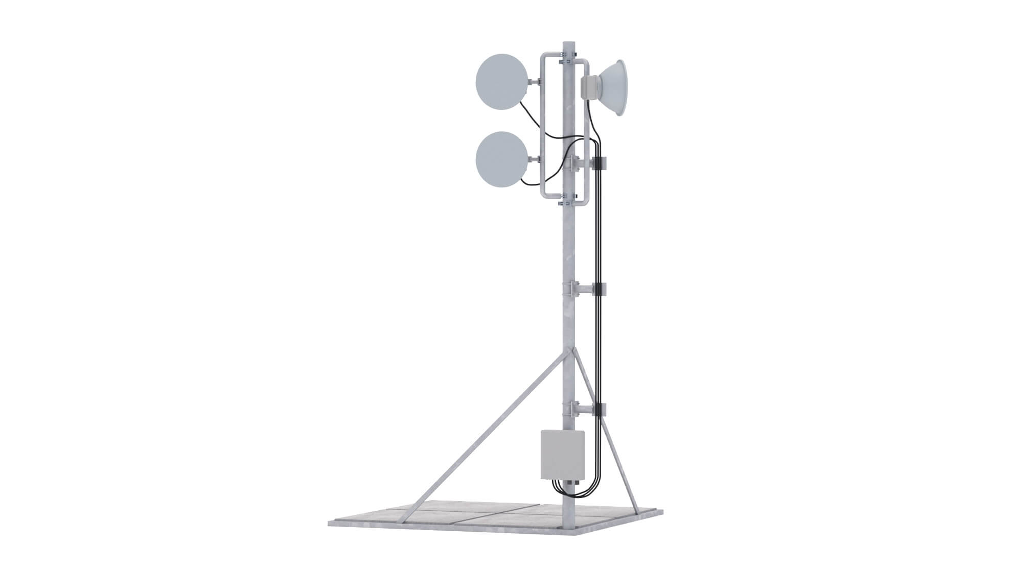 Rooftop Cell Phone Tower 2 - 3D Model by ALPHA3DST