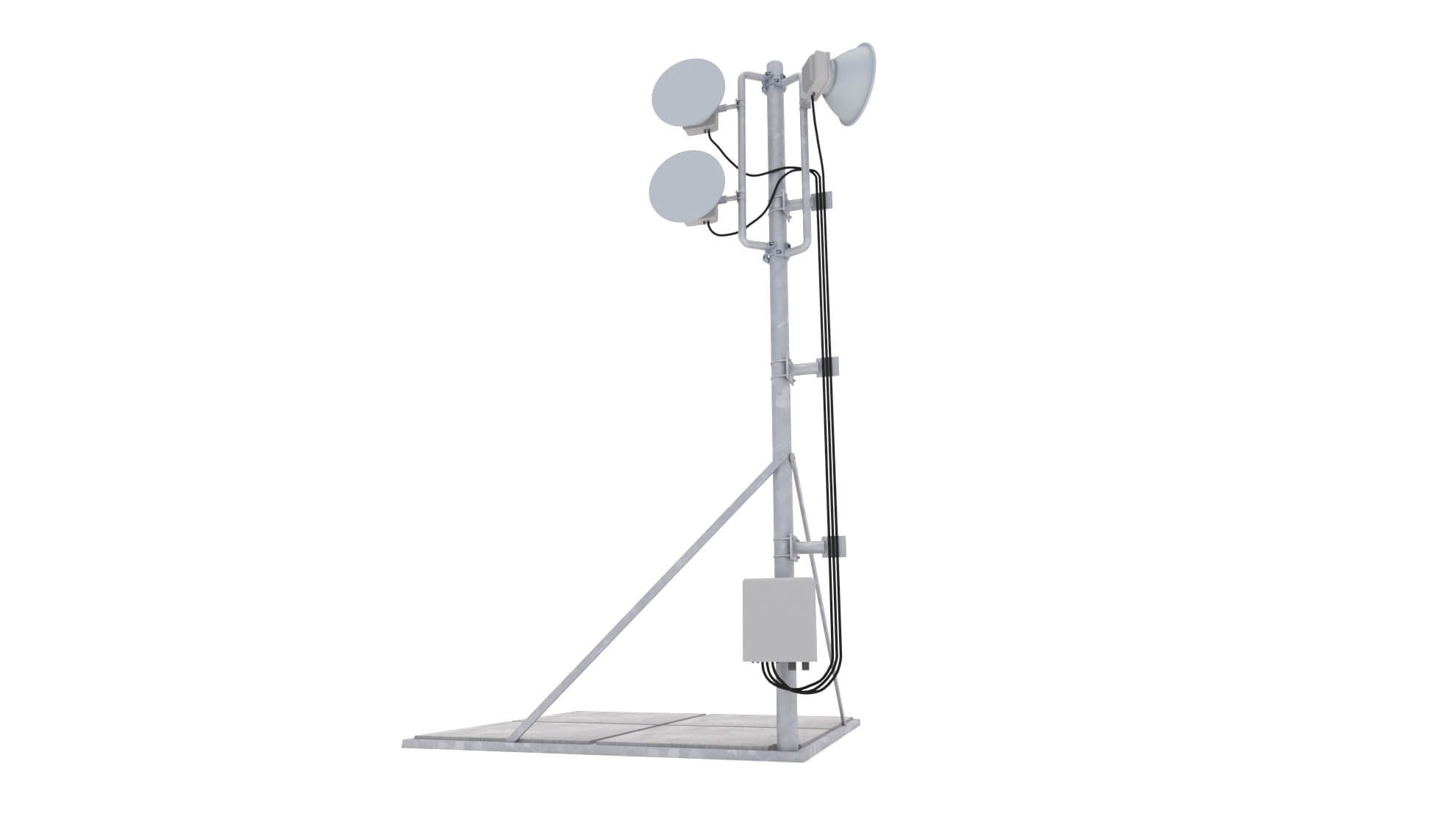 Rooftop Cell Phone Tower 2 - 3D Model by ALPHA3DST