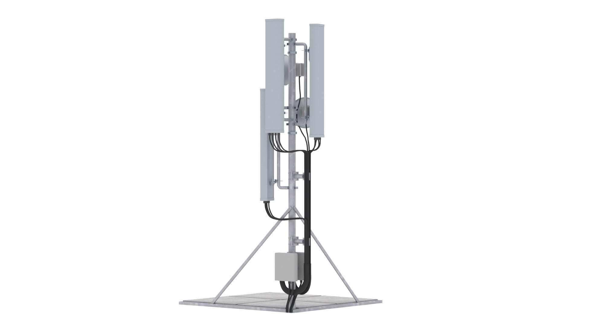 Rooftop Cell Phone Tower 3 - 3D Model by ALPHA3DST