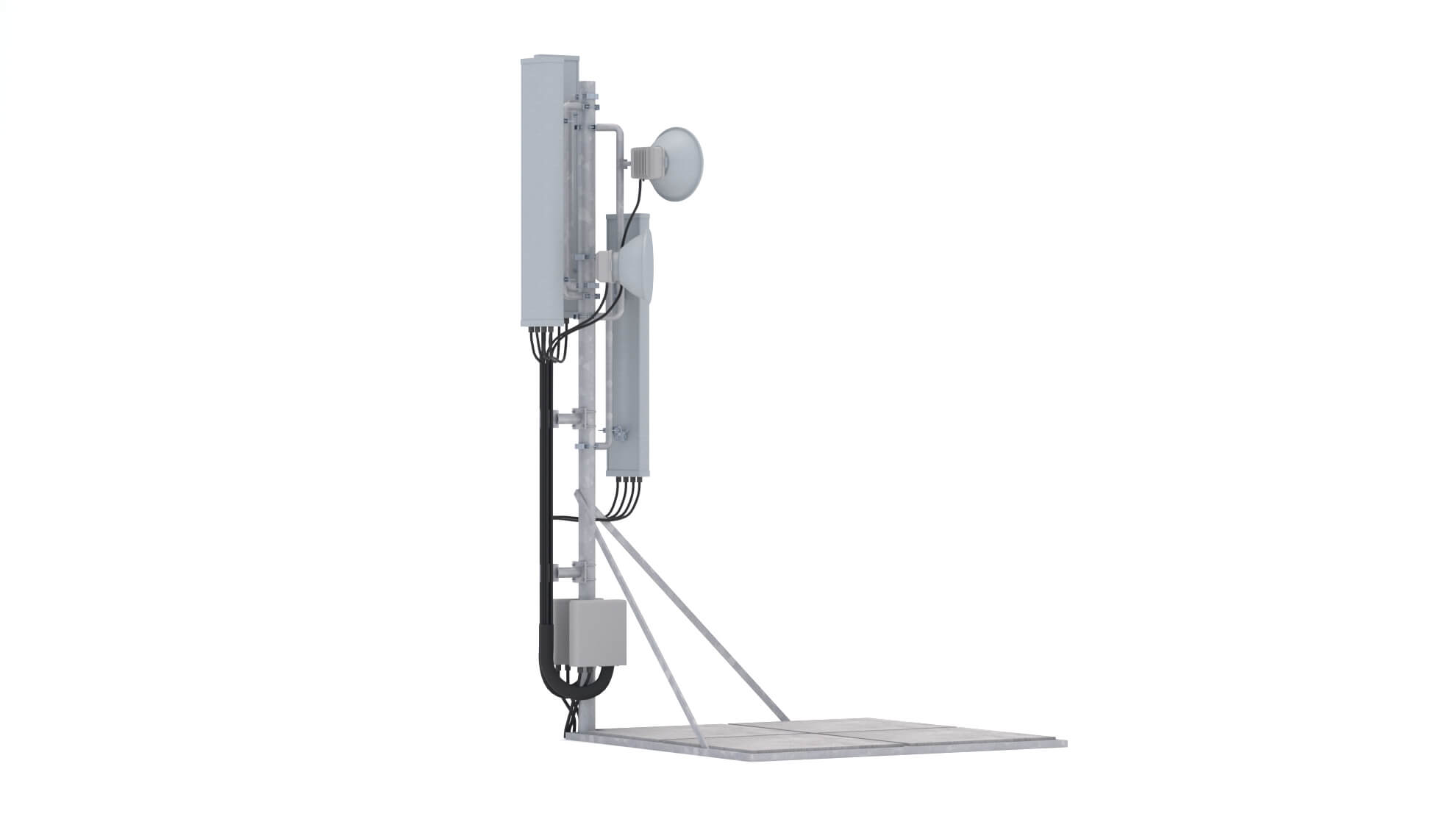 Rooftop Cell Phone Tower 3 - 3D Model by ALPHA3DST