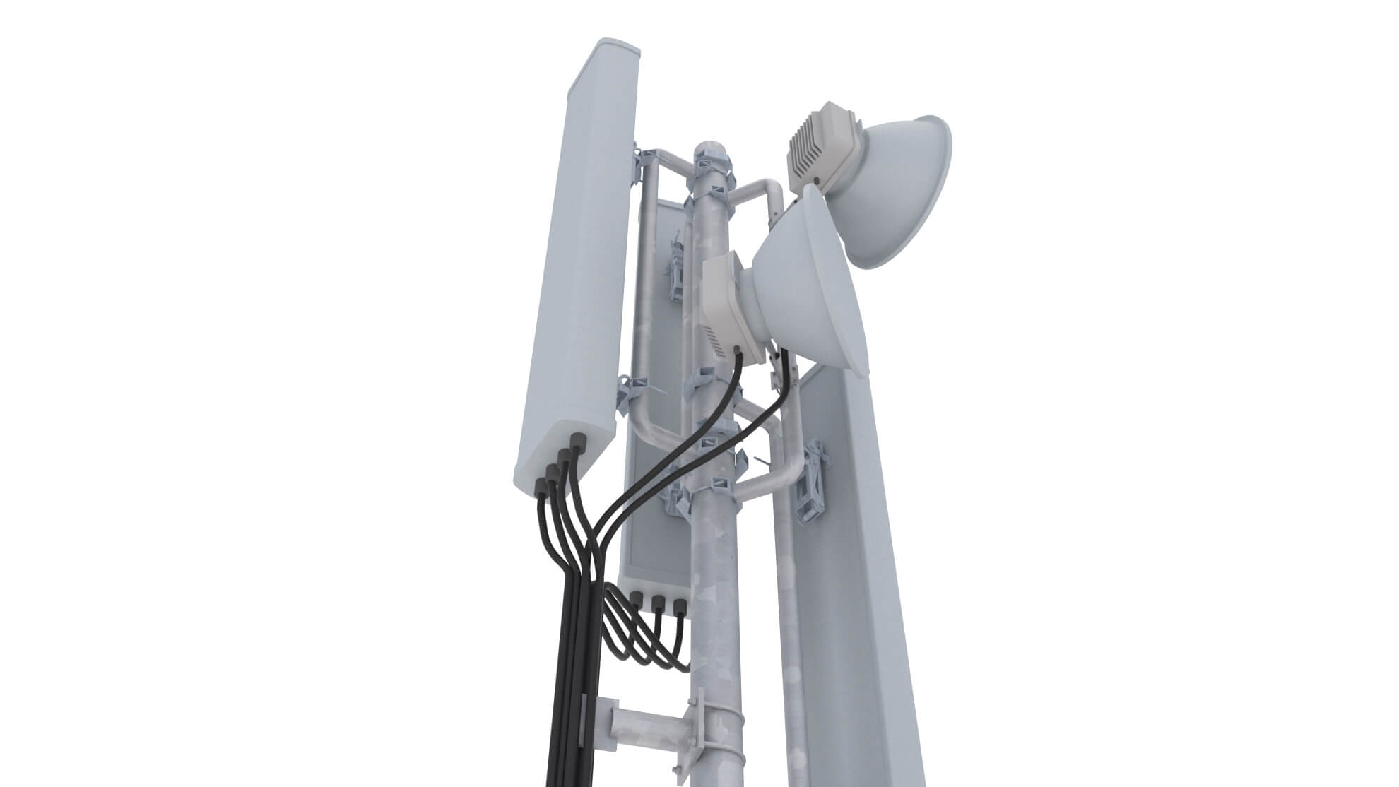 Rooftop Cell Phone Tower 3 - 3D Model by ALPHA3DST
